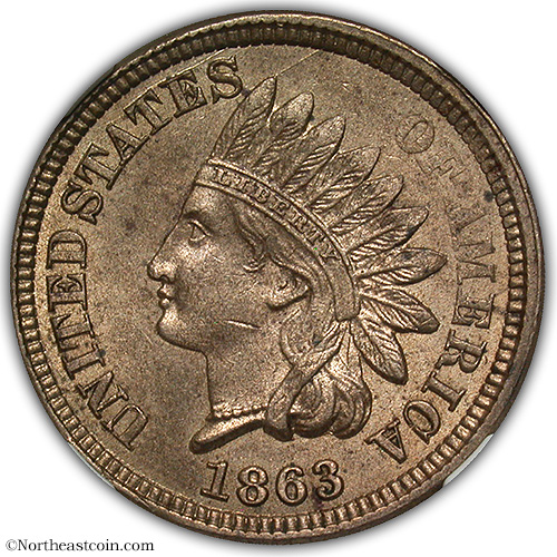 Collectors Corner - 1863 Indian Cent Partial Collar Mint Error NGC MS62 ...